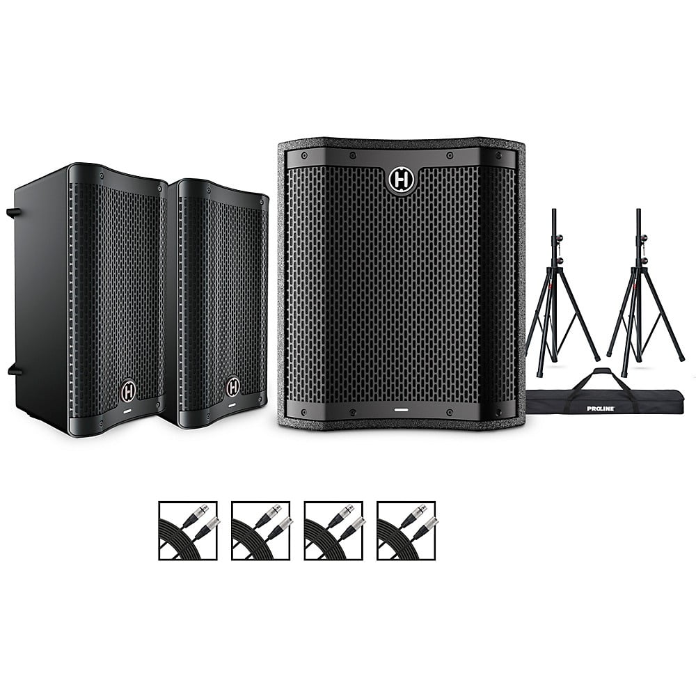 Harbinger VARI 2000 DJ PA System - 8" Mains, VS12 Subwoofer, Stands ...
