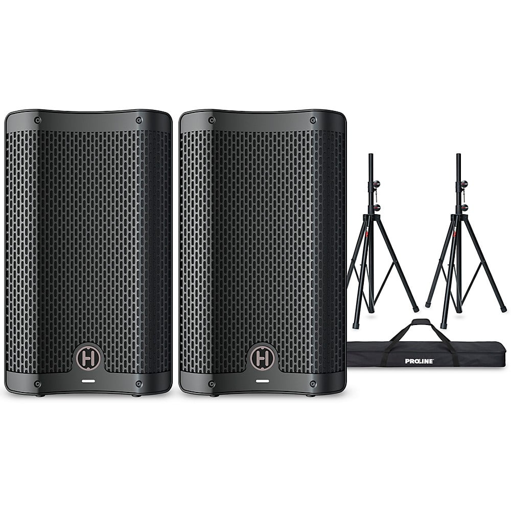 Harbinger VARI 2408 8" Powered Speakers Package With Stands - Walmart.com