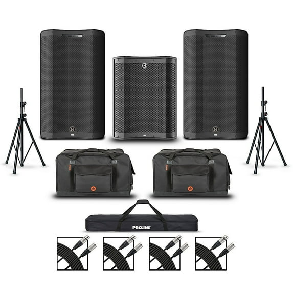 Harbinger VARI V4415 15" Powered Speakers Package With VS18 18 ...