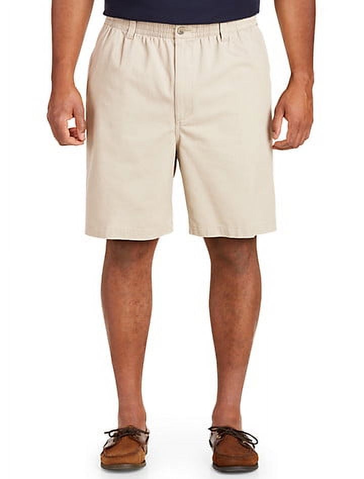 Harbor Bay by DXL Big and Tall Men's Elastic-Waist Shorts, Stone, 2X ...