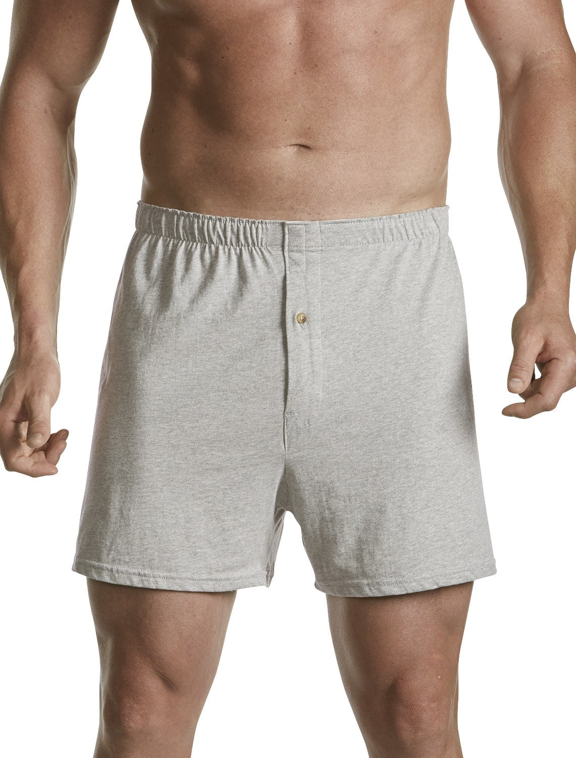 Harbor Bay by DXL Big and Tall Men's Solid Knit Boxers, Grey, 4XL, Pack ...