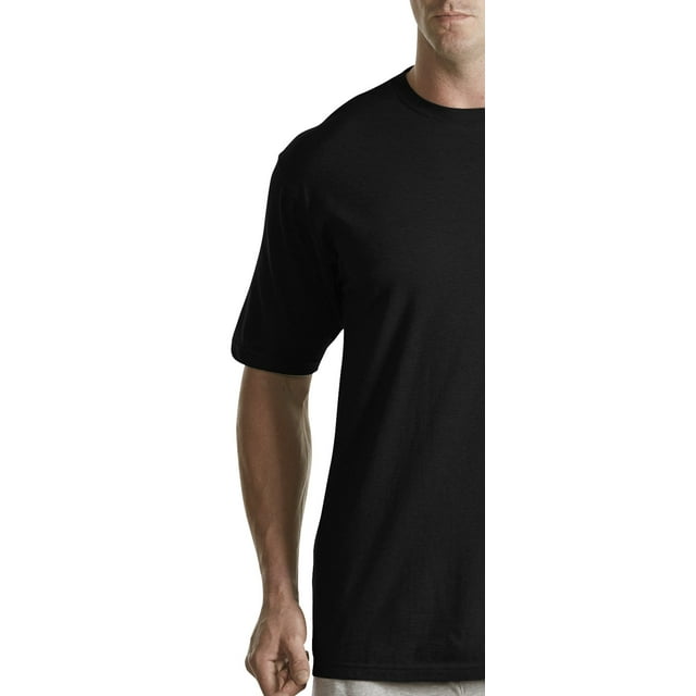 Harbor Bay DXL Men's Big & Tall Crewneck T-Shirts, Black 3XLT, Pack of ...
