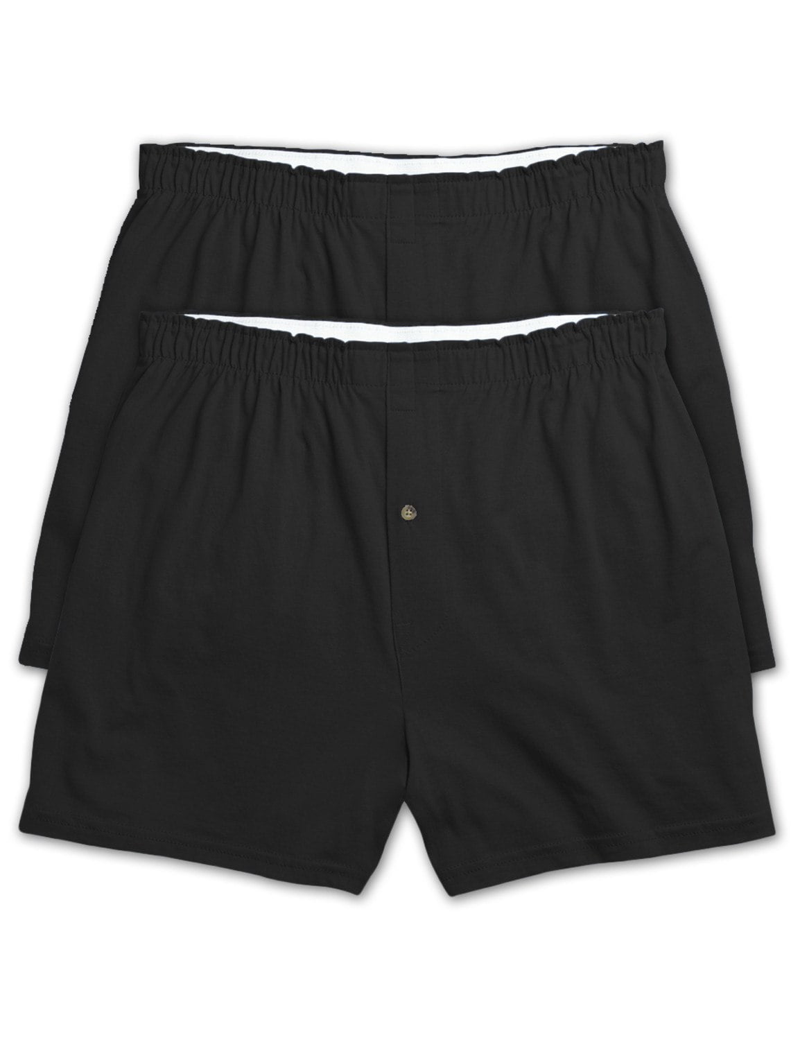 Harbor Bay by DXL Big and Tall Men's Solid Knit Boxers, Black, 6XL ...