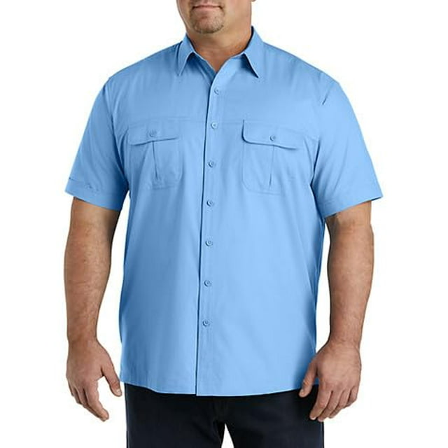 Harbor Bay by DXL Men's Big and Tall Co-Pilot Sport Shirt Heritage Blue ...