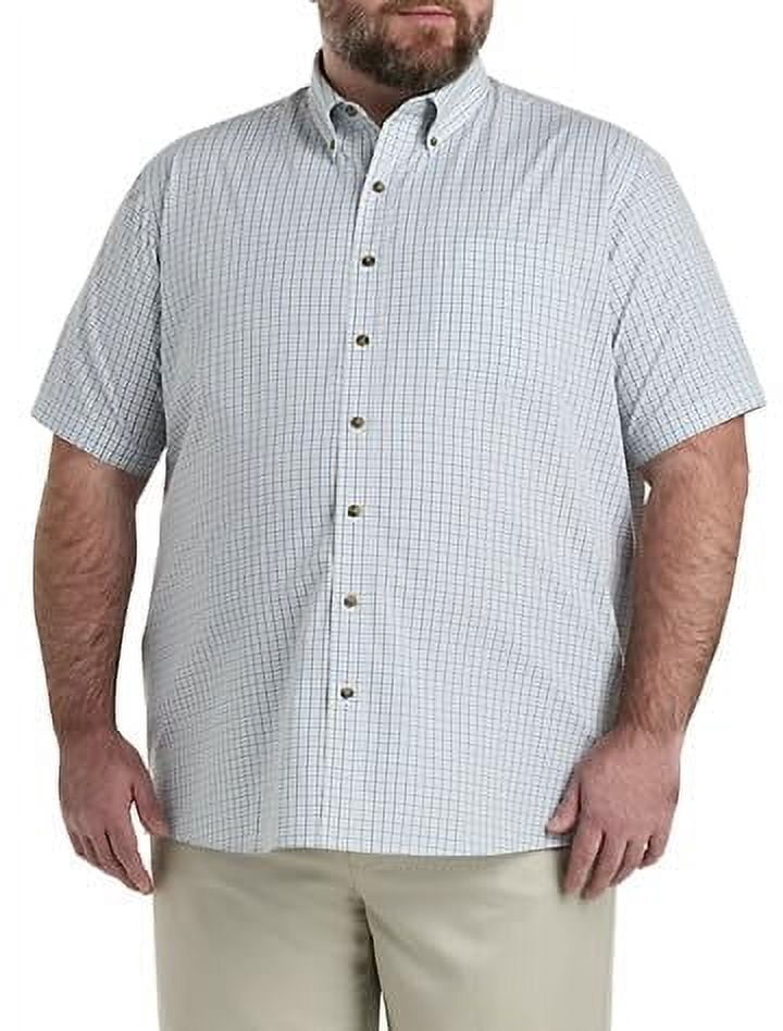 Harbor Bay by DXL Men's Big and Tall Easy-Care Small Plaid Sport Shirt ...