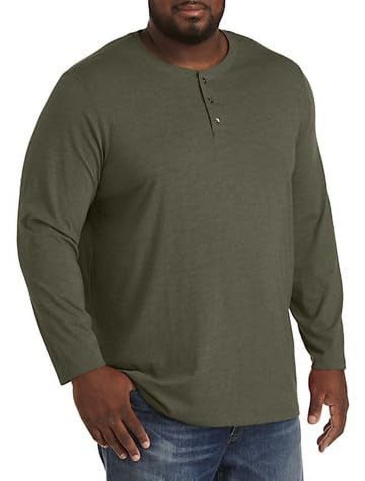 Long Sleeve Henley Shirt Rifle Green Heather 2XLT - Walmart.com