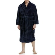 FashGudim Mens Robes Big and Tall Full Length Shawl Collar Long Plush Robe (Navy,L/XL) - Walmart.com
