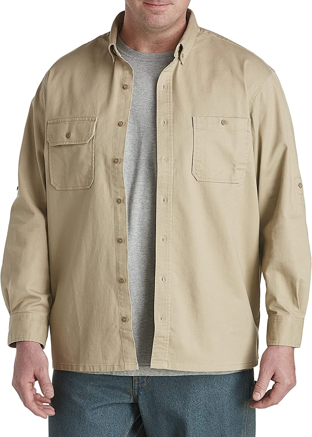 Harbor Bay by DXL Men's Big and Tall Men's Big and Tall Roll-Sleeve ...