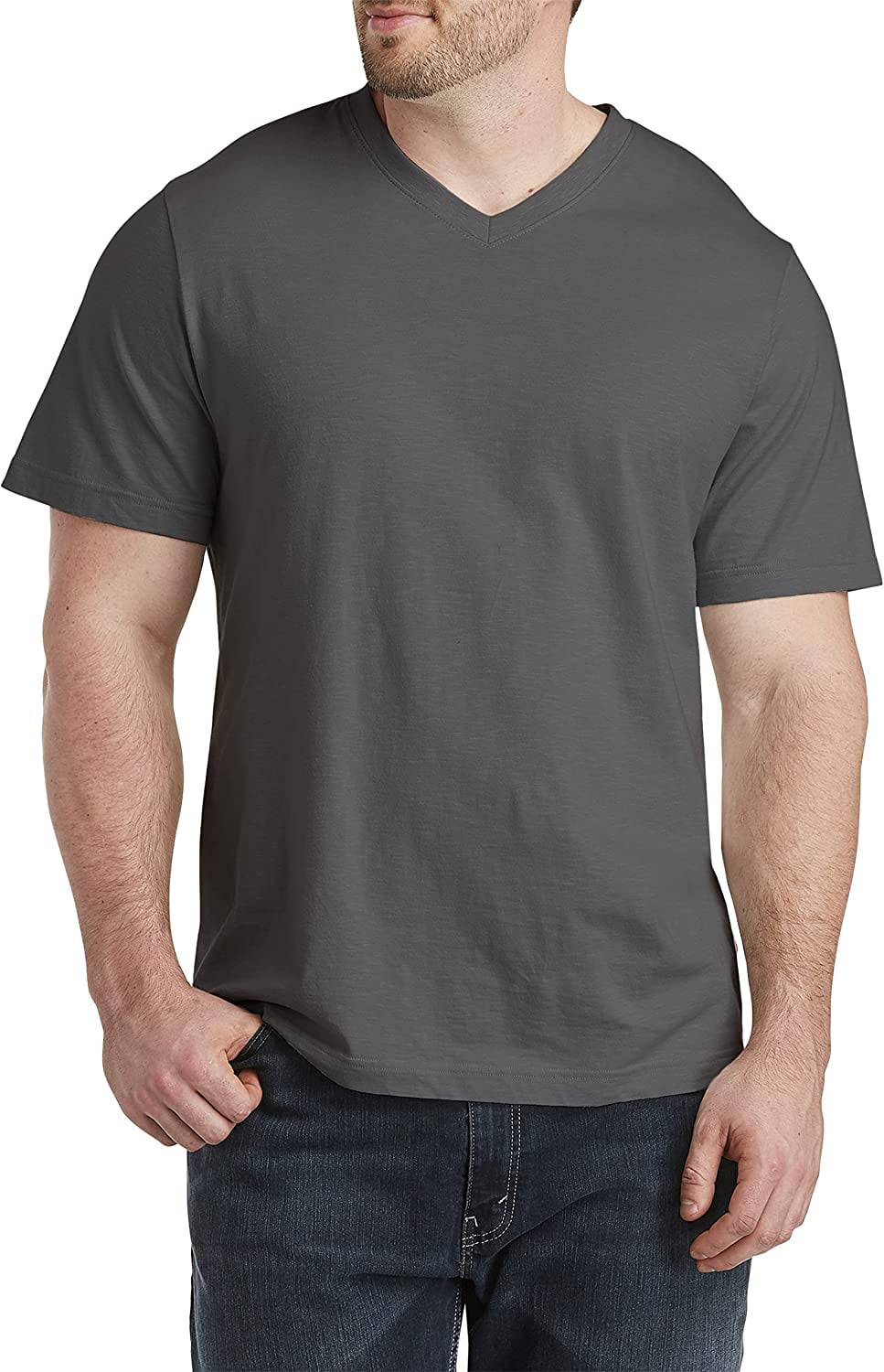 Harbor Bay by DXL Men's Big and Tall Men's Big and Tall Slub Knit V ...