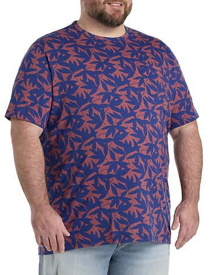 Harbor Bay by DXL Men's Big and Tall Moisture-Wicking Leaf Print T-Shirt Red Blue 4XLT - Walmart.com