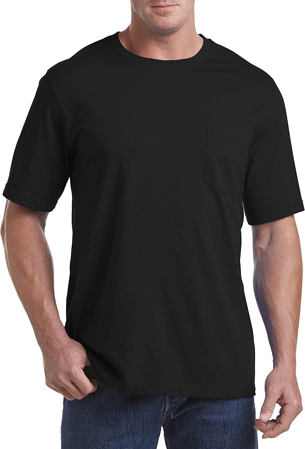 sweat resistant Pocket T-Shirt Black 7XL - Walmart.com
