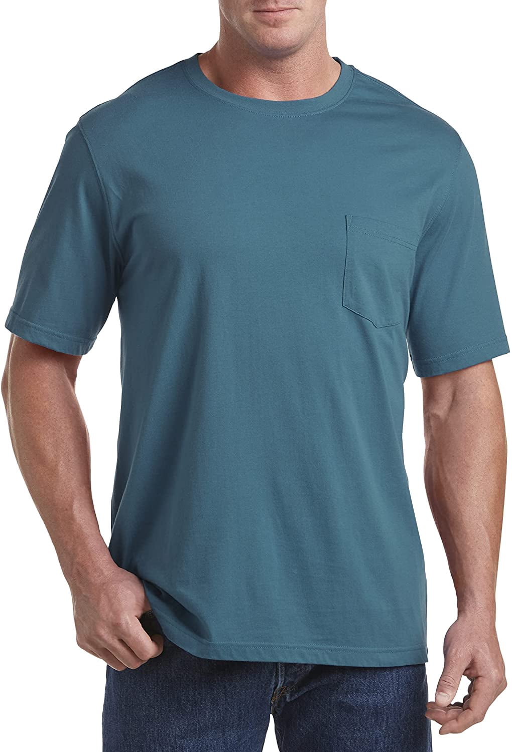 Harbor Bay by DXL Men's Big and Tall Moisture-Wicking Pocket T-Shirt ...
