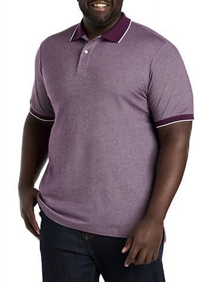 Oxford Tipped Polo Shirt Potent Purple 6XL - Walmart.com