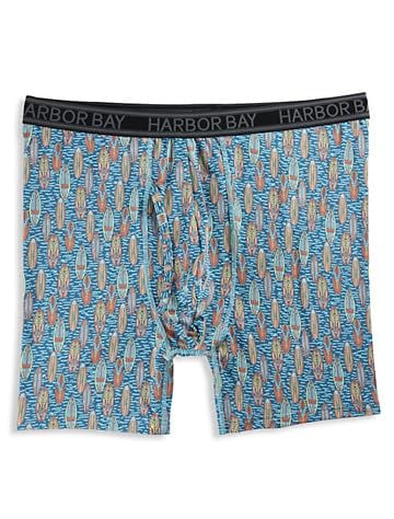 Harbor Bay by DXL Men's Big and Tall Surf's Up Performance Boxer Briefs ...