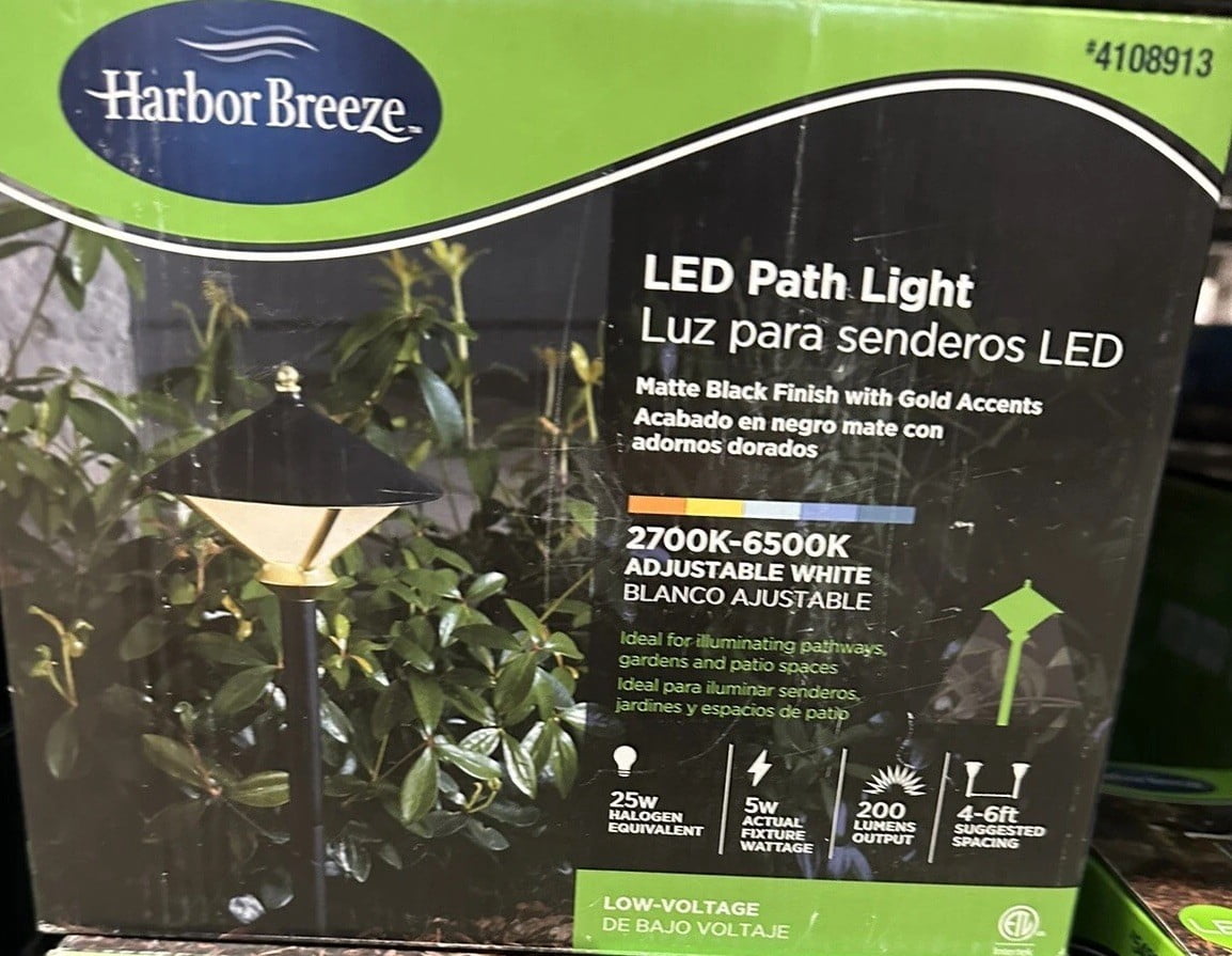 Harbor Breeze 200-Lumen 5-Watt Black Low Voltage Hardwired LED path ...