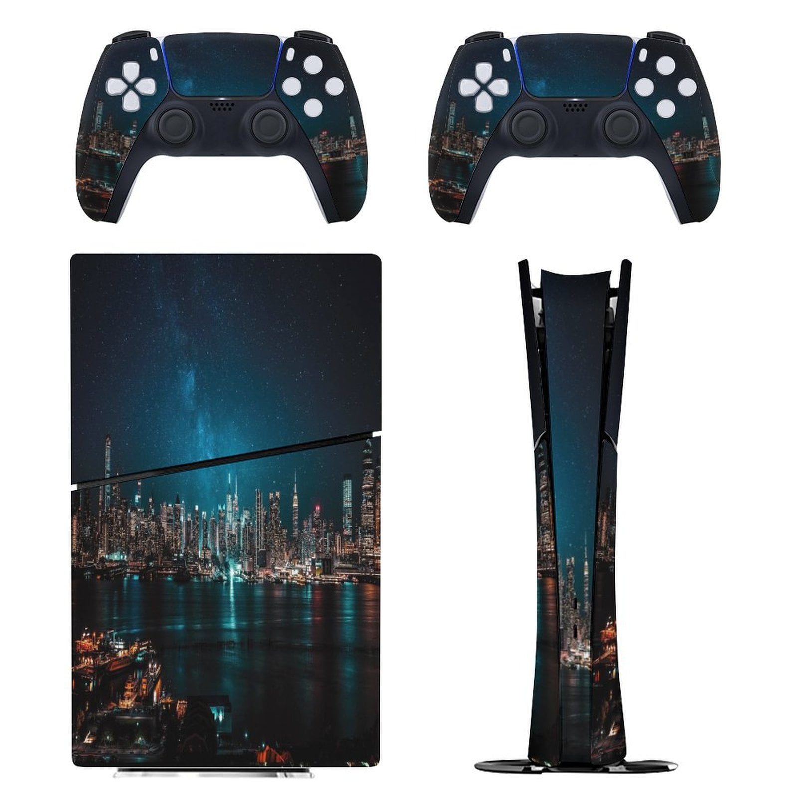 Harbor City Night View PS5/PS5 Slim Digital Disc Skin Sticker For ...