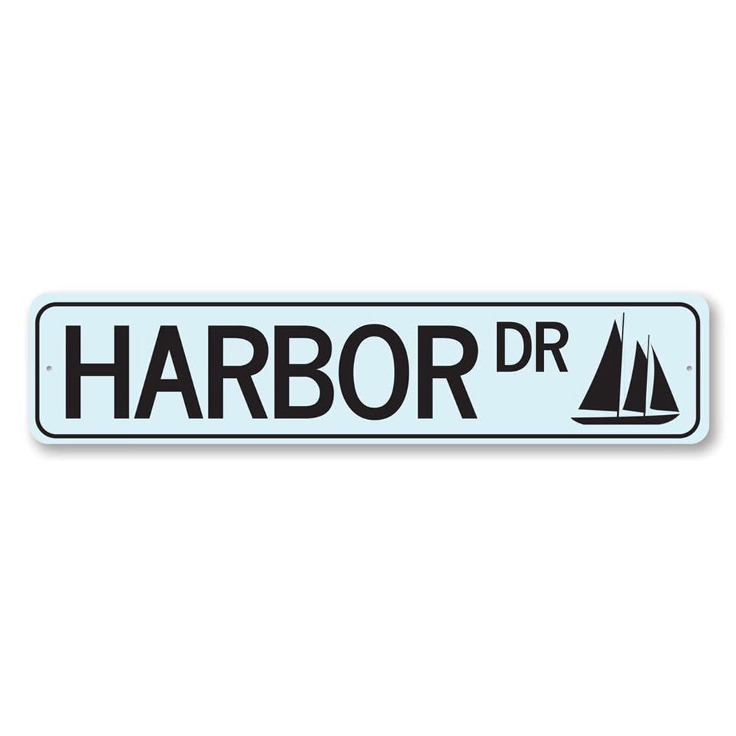 Harbor Dr Sign, Custom Beach Street Sign, Sailboat Drive Sign, Ocean ...