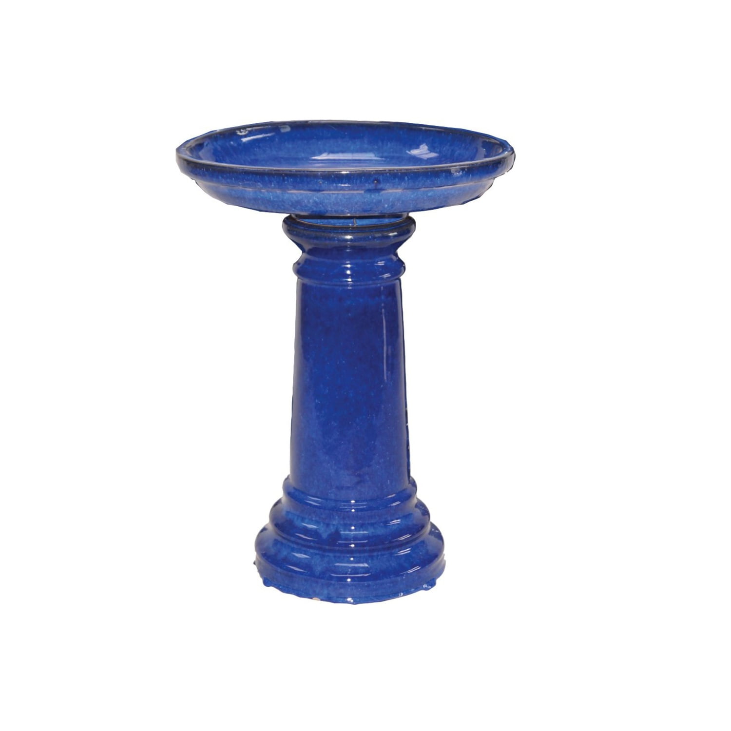 Harbor Gardens Ceramic Cobalt Blue Bird Bath - Azul Cobalto EZ Barco ...