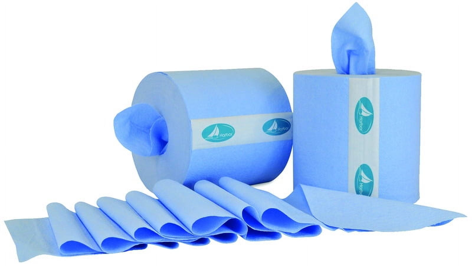 Harbor H6005W Blue Wiper Center Pull Towels, Blue - Walmart Business ...