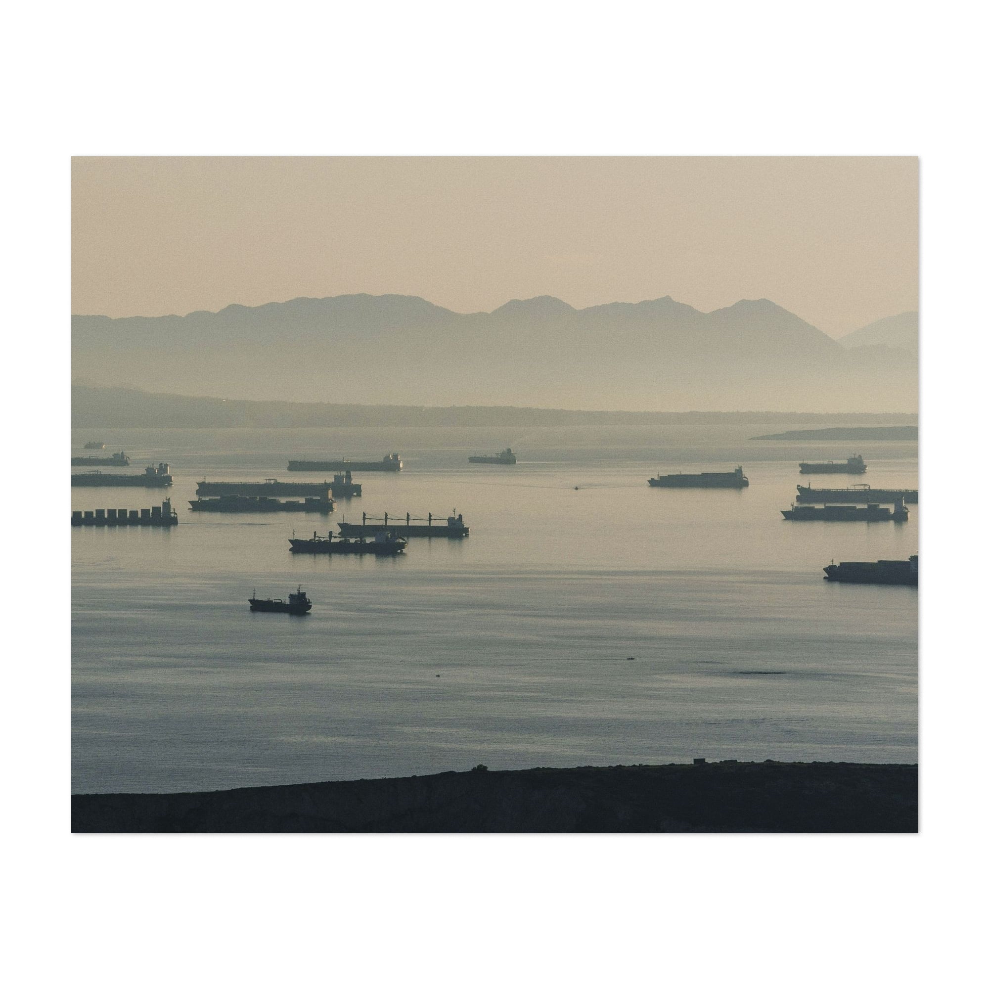 Harbor Harmony - Perama Greece Photography Harbor Silhouette Seascape ...