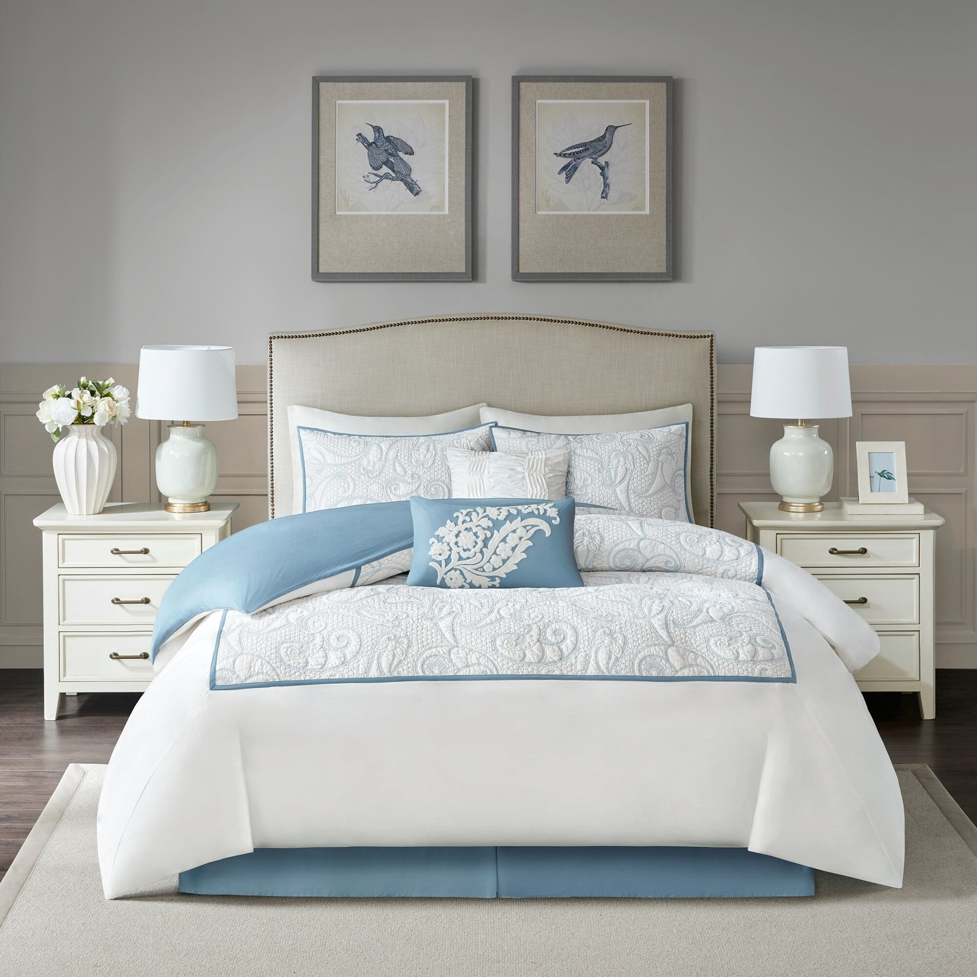 Harbor House Boxton Blue 6 Piece Cotton Comforter Set - Walmart.com
