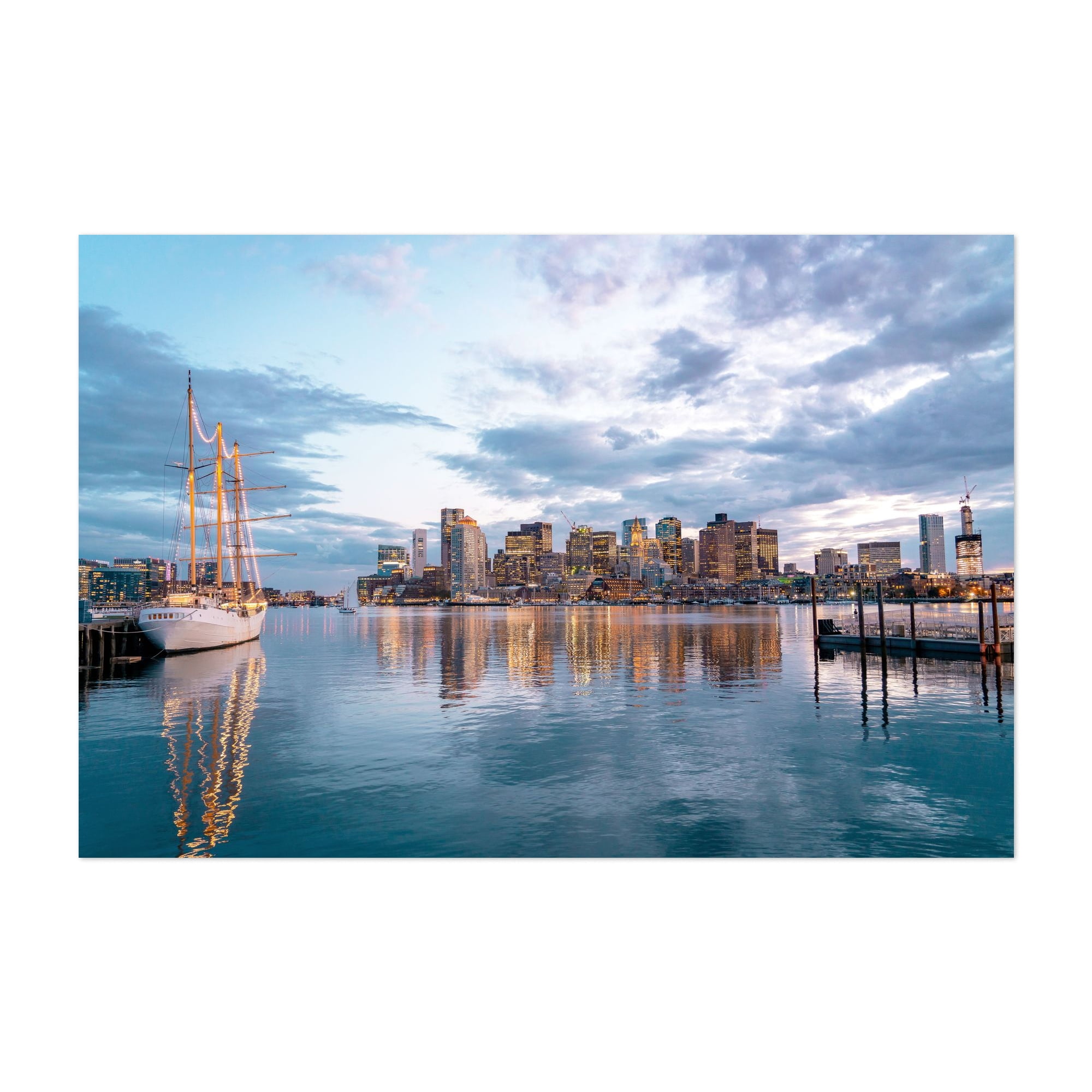 Harbor Lights - Boston Massachusetts Photography Skyline Harbor City ...