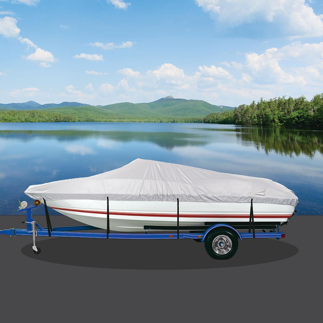 Harbor Master 300-Denier Polyester Water-Resistant Boat Cover, Gray ...