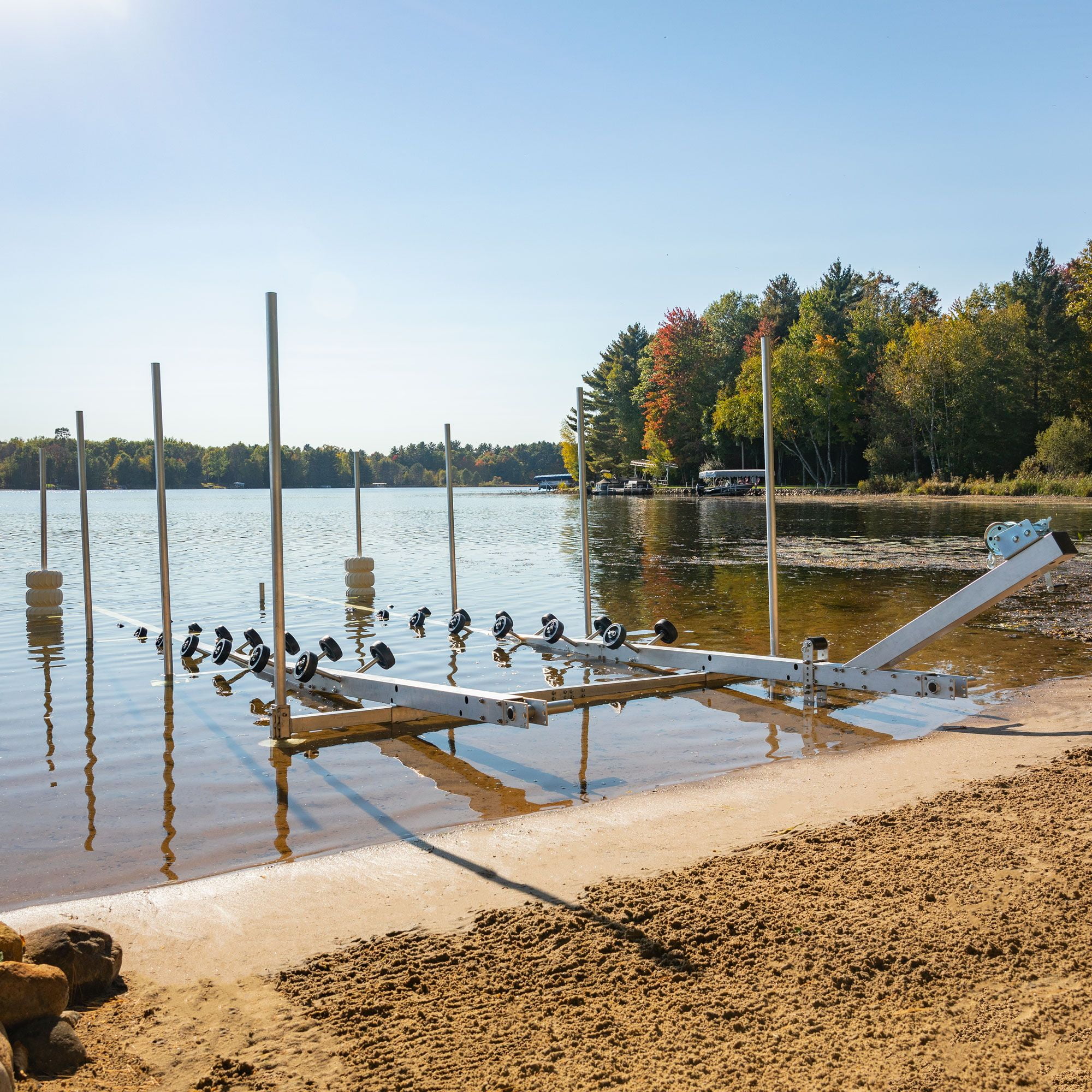 Harbor Mate Aluminum 22' 6in L Pontoon Boat Shore Ramp - Walmart.com