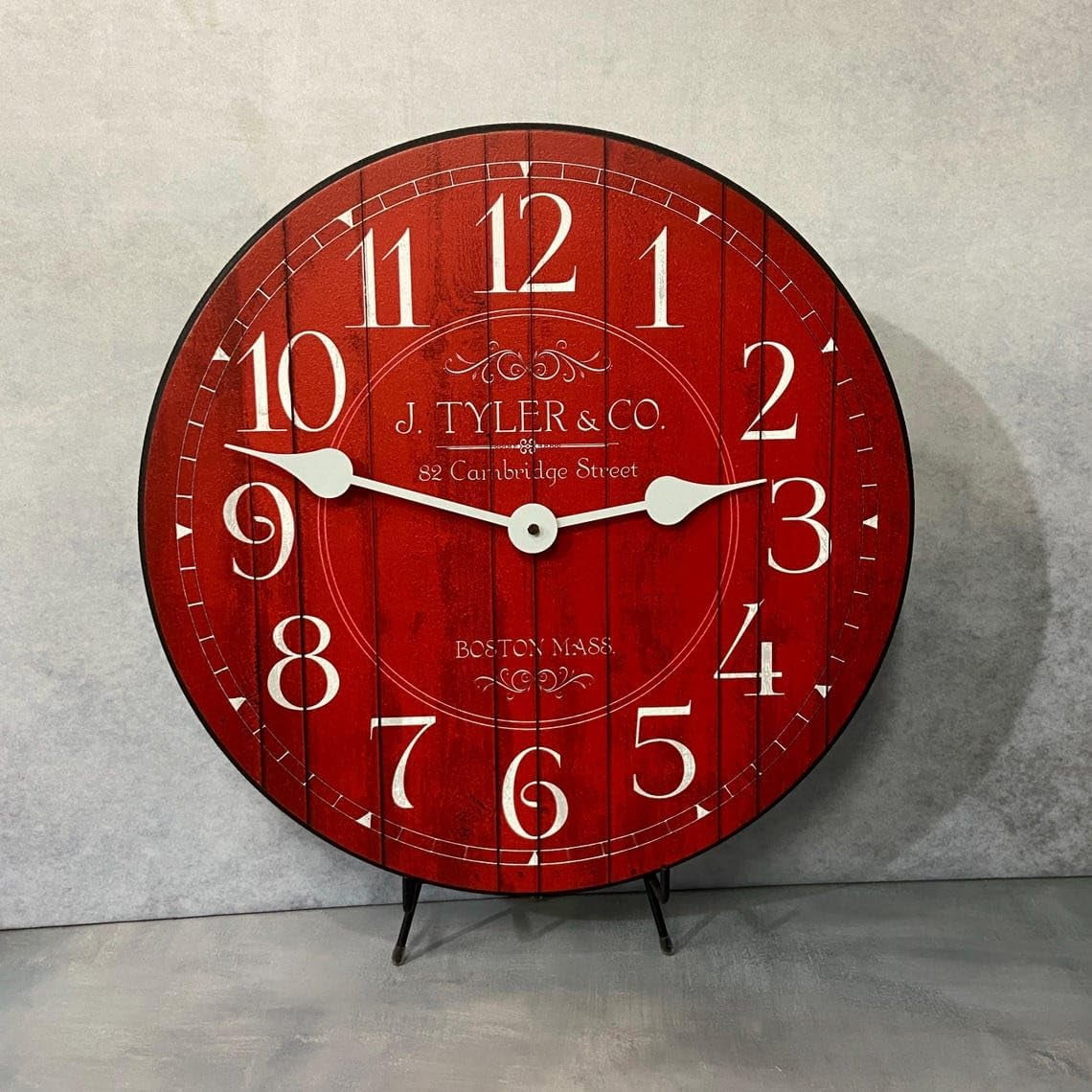Harbor Red Wall Clock | Ultra Quiet Quartz Mechanism | Hand Made in USA ...