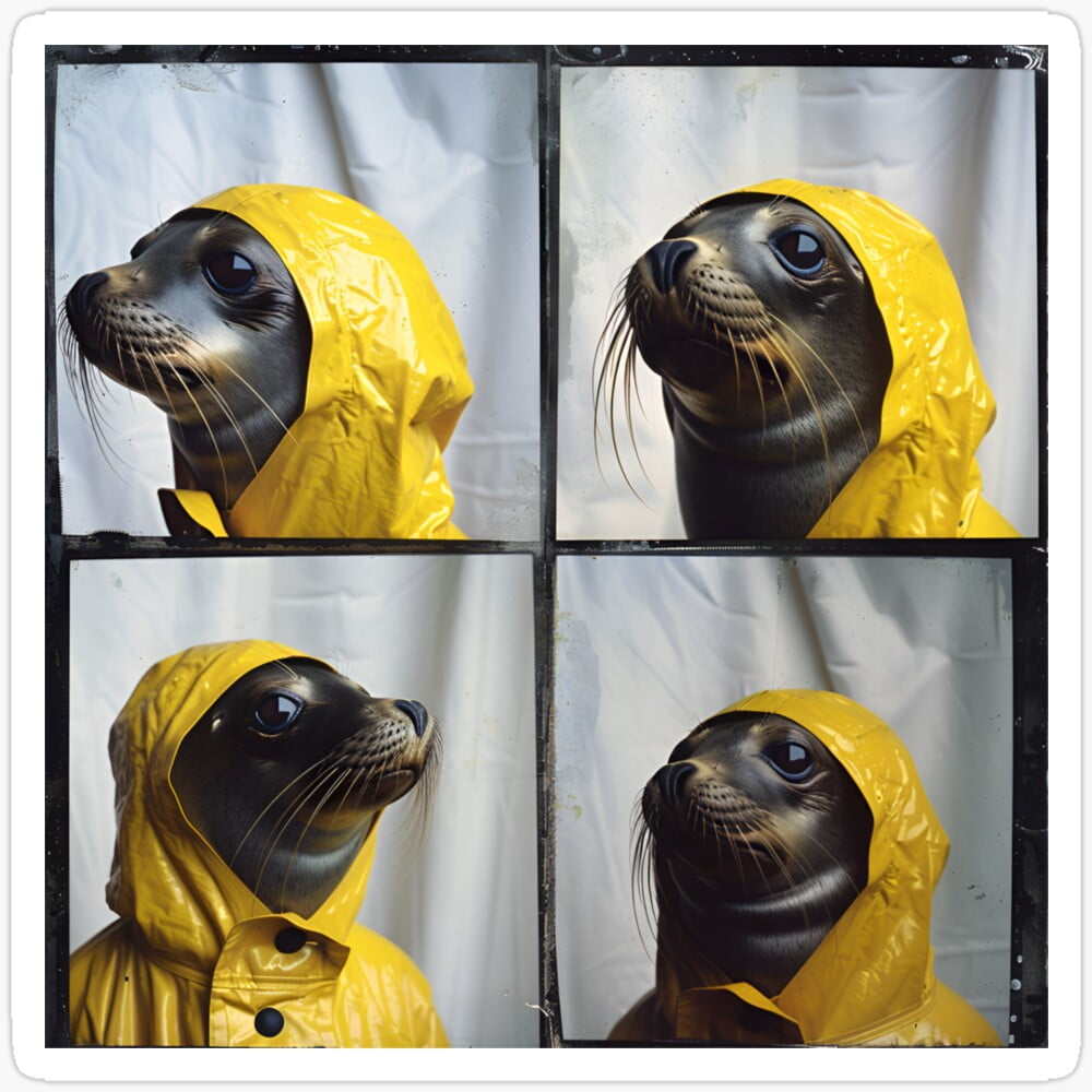 Harbor Seal Sea Lion Glossy Stickerphone Decal Water Bottle Stickers ...