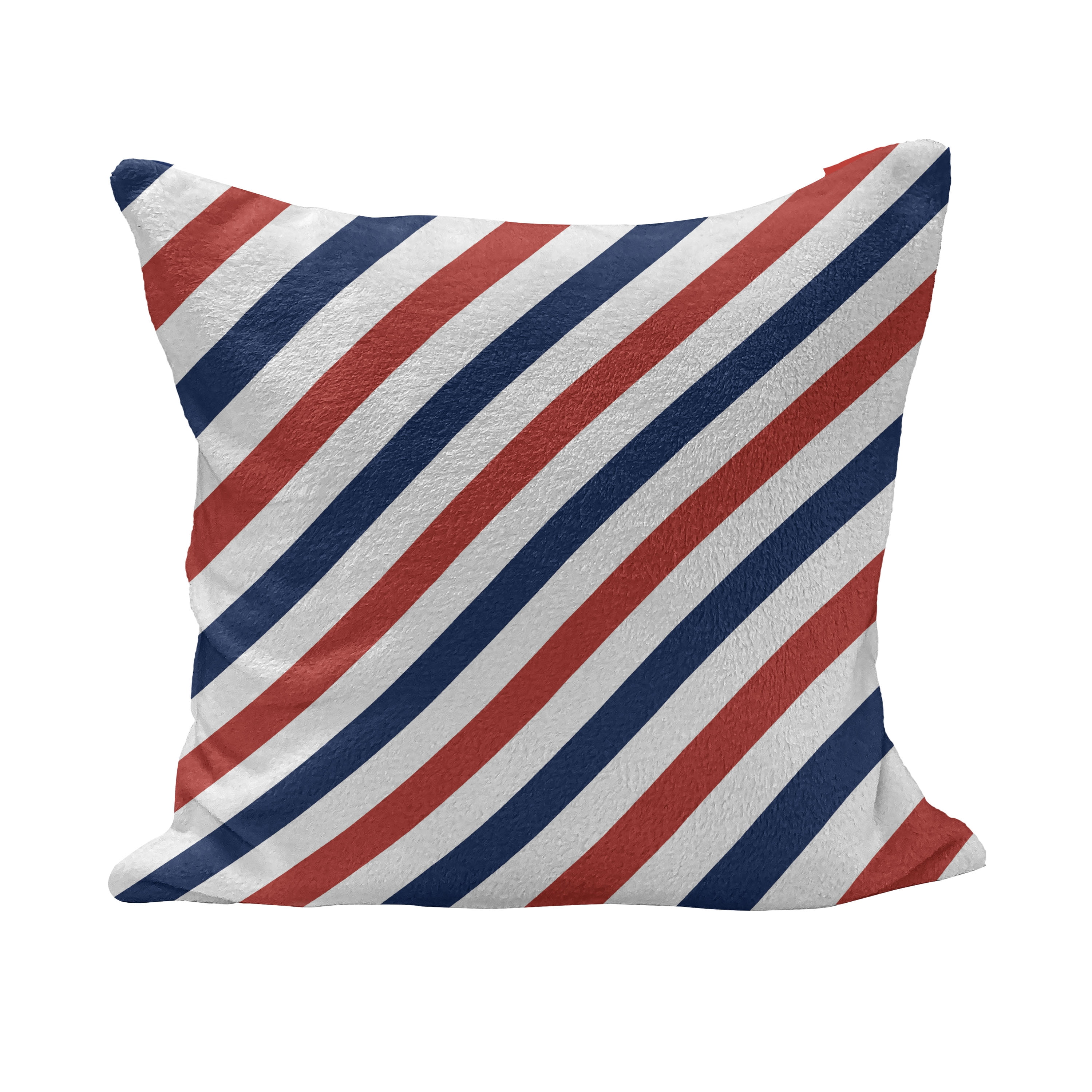 Harbour Stripe Fluffy Throw Pillow Cushion Cover, Vintage Barber Pole ...