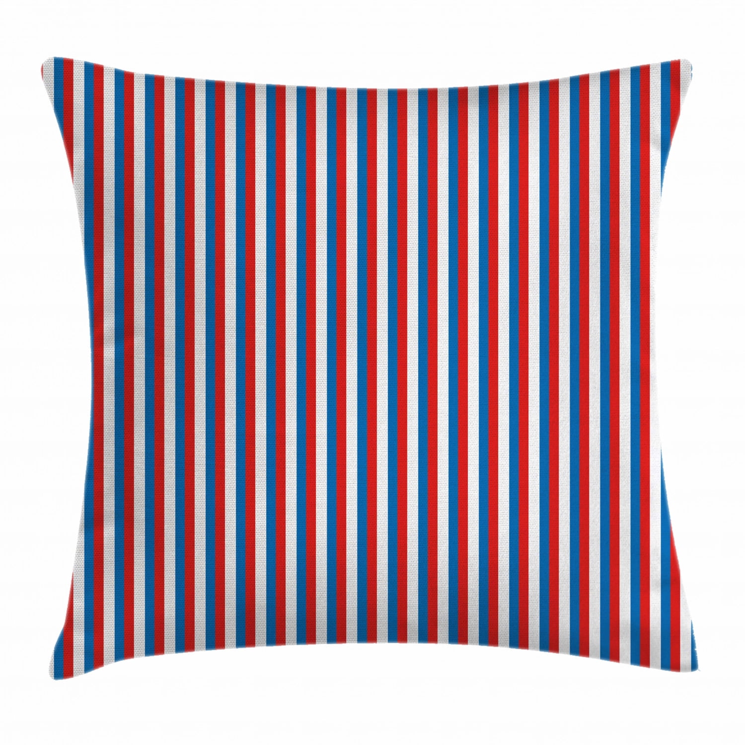 Harbour Stripe Throw Pillow Cushion Cover, Vertical Patriotic Colorful ...
