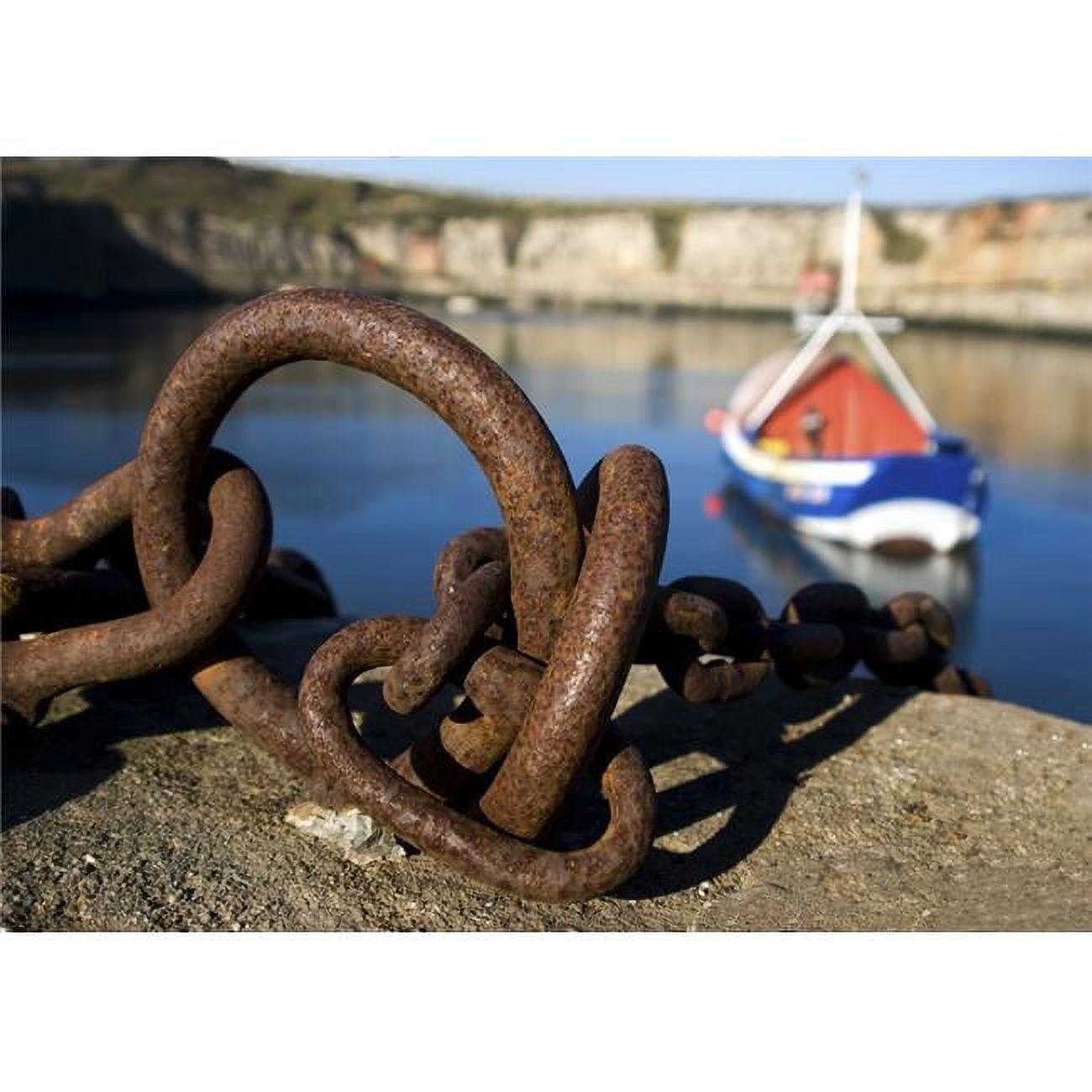 Harbour with Mooring & Fishing Boat Poster Print by John Short, 17 x 12 ...