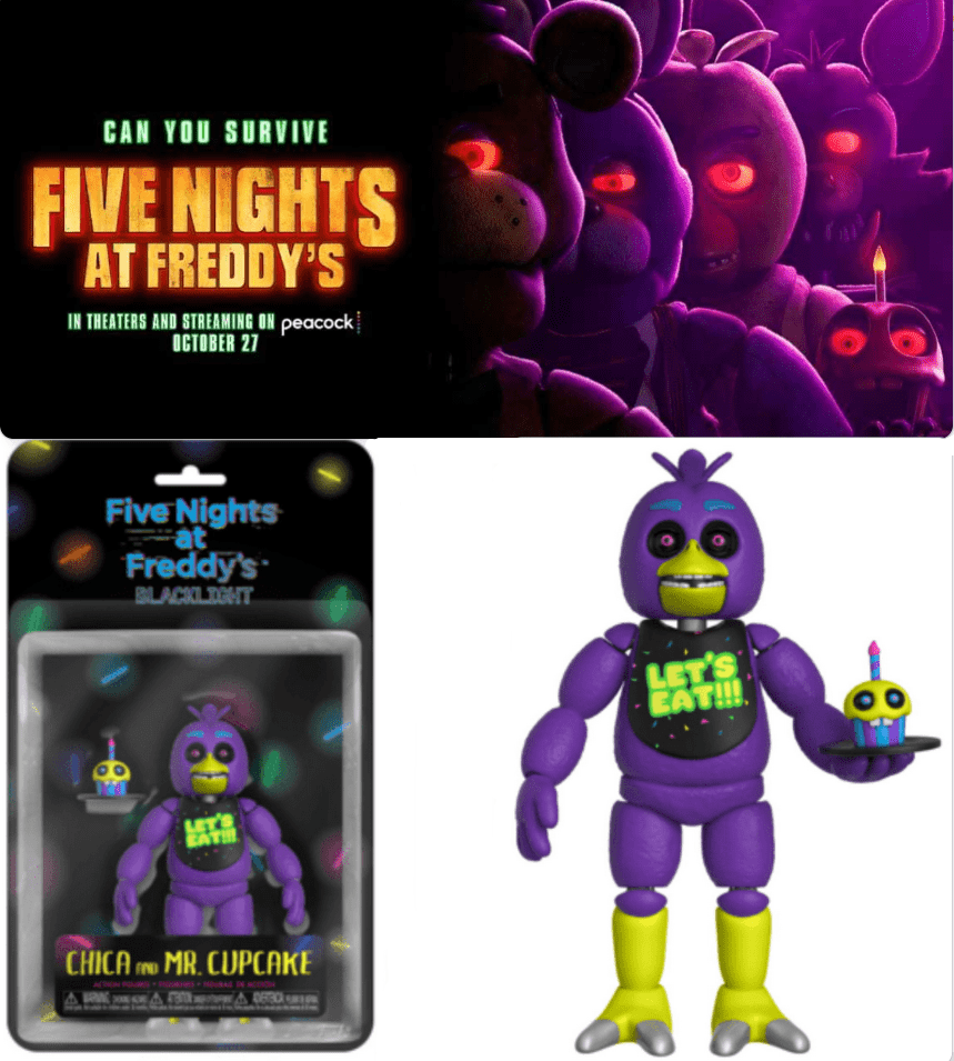 Harbrot Five Nights at Freddy's Action Figures, Blacklight Series 6 ...