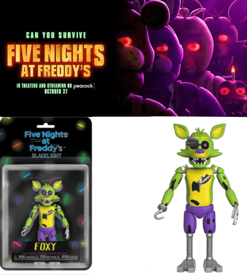 Harbrot Five Nights at Freddy's Action Figures, Blacklight Series 6 ...