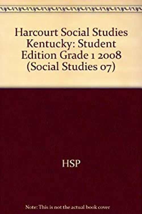 Pre-Owned Harcourt Social Studies Kentucky : Student Edition Grade 1 ...