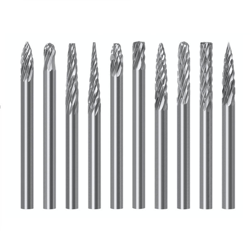 Hard Alloy Tungsten Steel Rotary File 3x3mm Single and Double Groove ...
