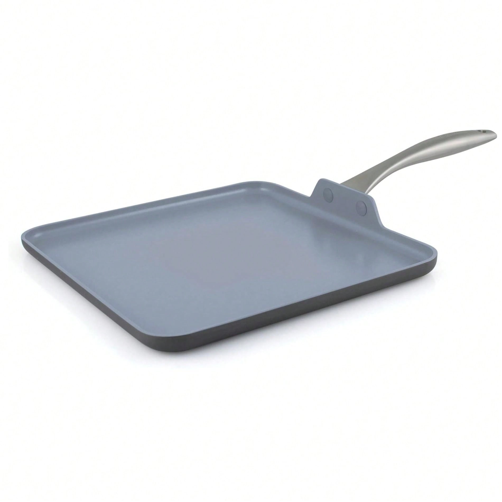 Hard Anodized 11" Square Griddle Pan, Ceramic Nonstick, PFOA PFAS-Free ...