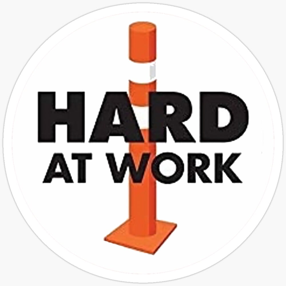 Hard At Work Sticker Phone Decal Water Bottle Stickers Car Decals ...