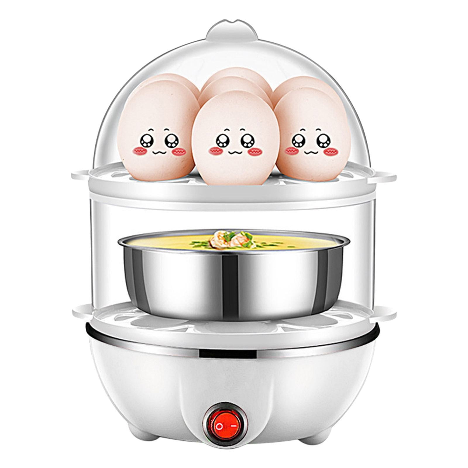 Hard Boiled Egg Cooker Eggs Cooker Double Breakfast Machine Stainless ...