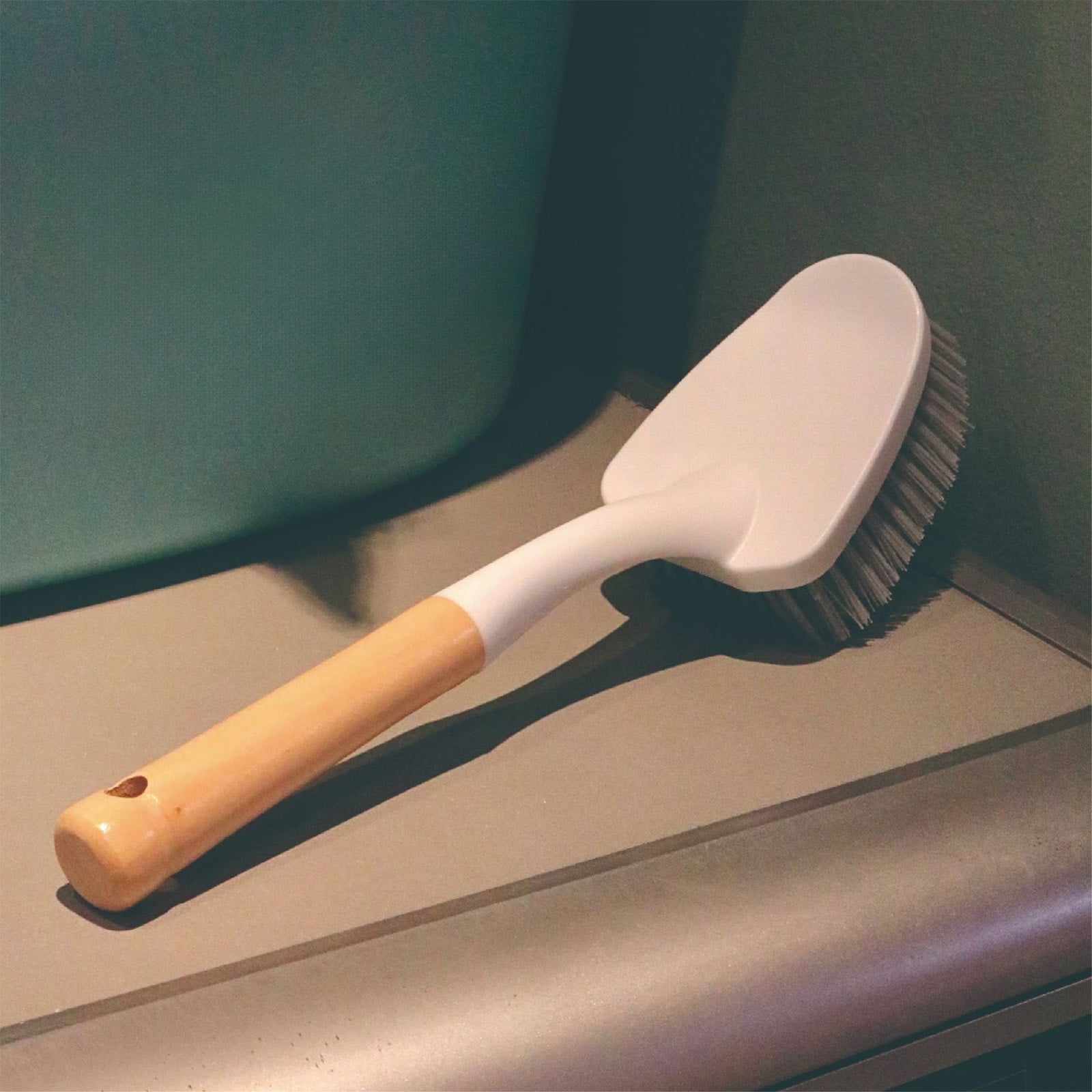 Hard Bristle Cleaning Brush for Bathroom Tile and Shower Scrubber, Long ...