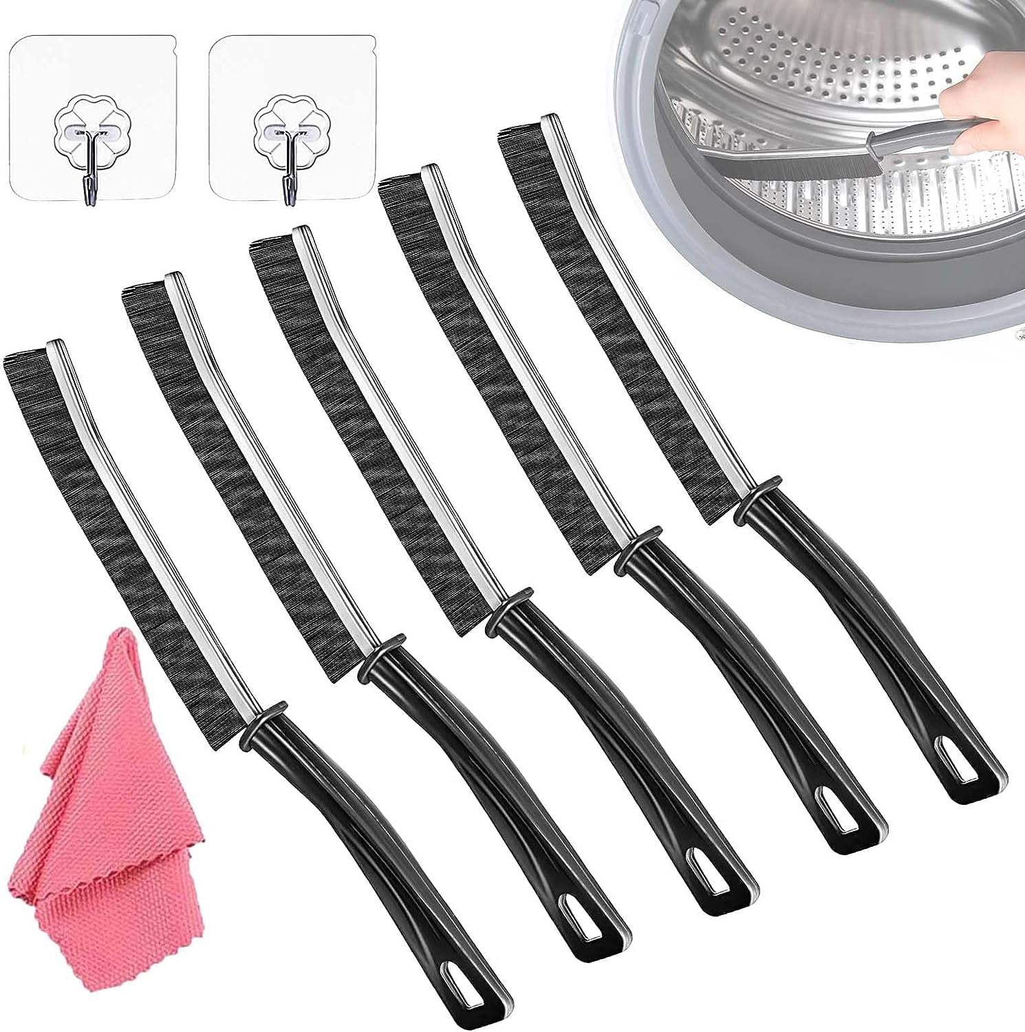 Hard-Bristled Crevice Cleaning Brush, Crevice Gap Cleaning Brush ...