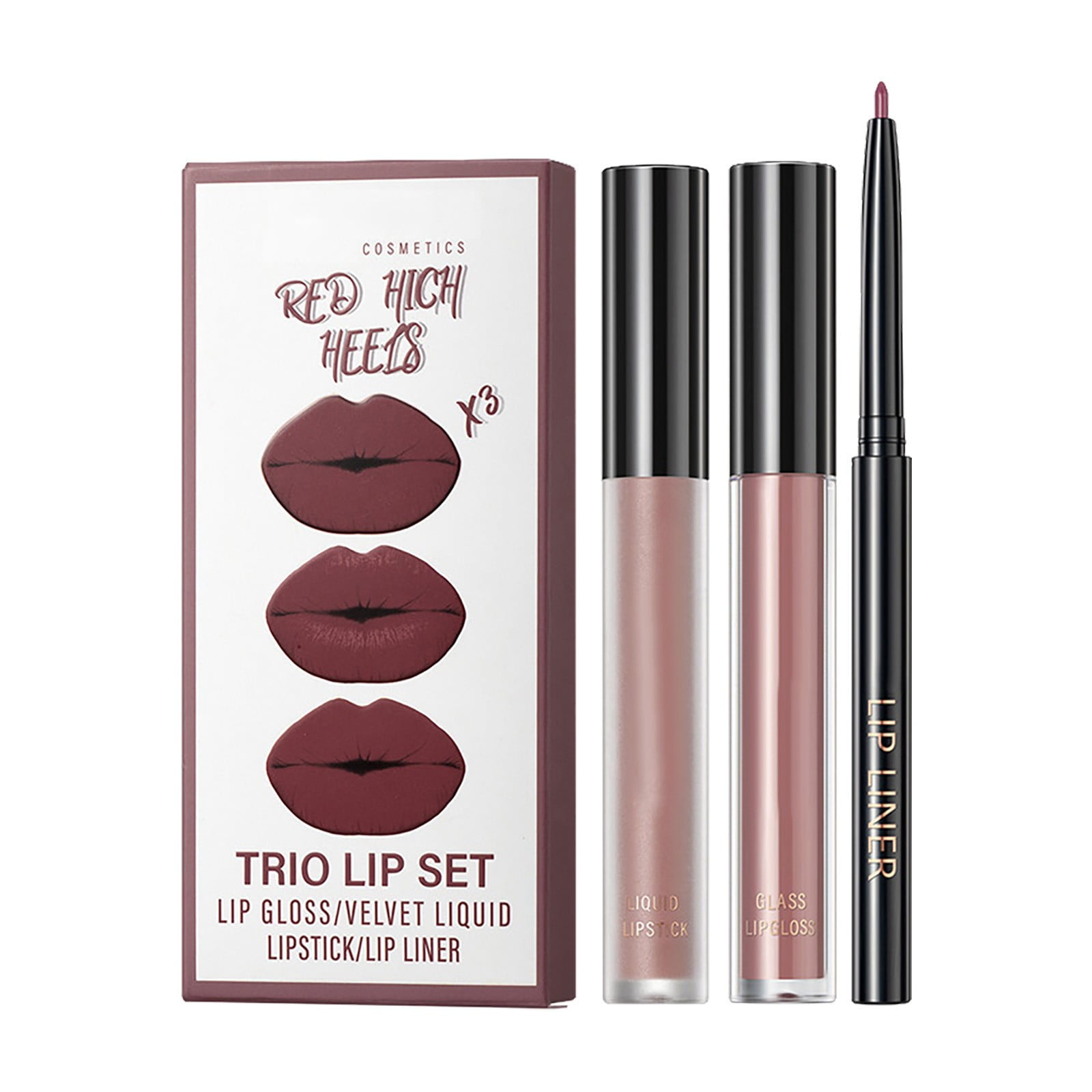 Hard Candy Lipstick Glitter Mattes Lip Gloss Trios Set Non Sticky Non ...