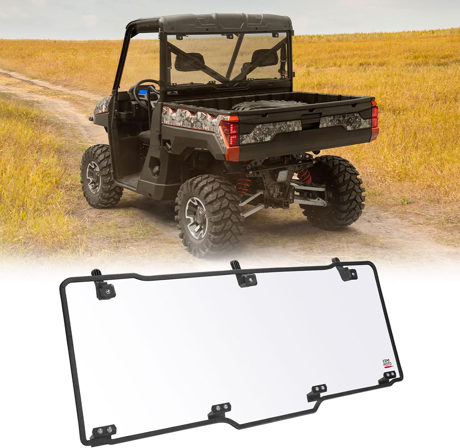 Hard Coated Rear Window, Pre-installed Back Windshield Compatible with ...
