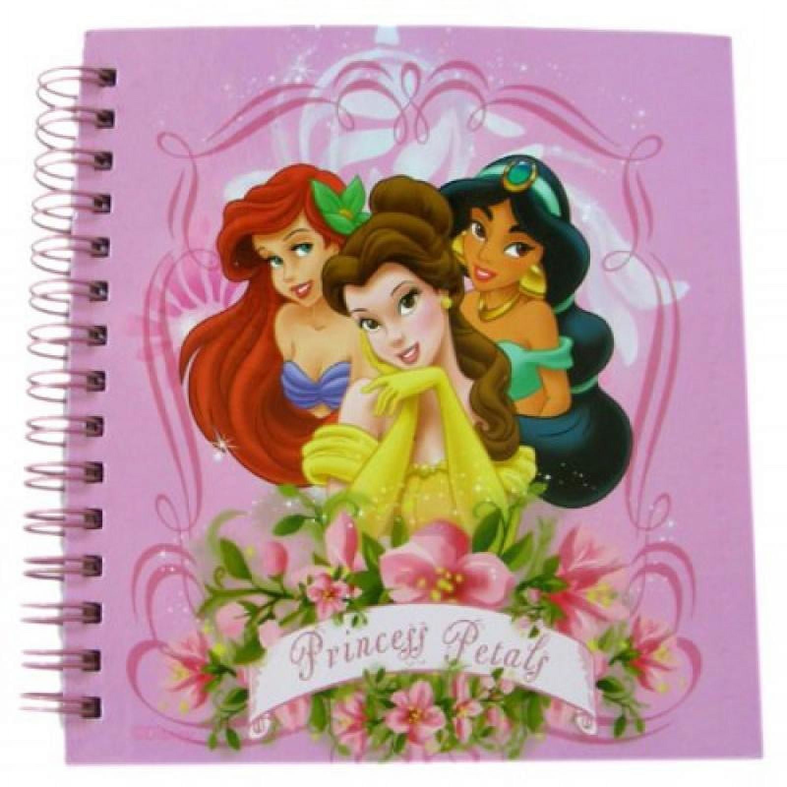 Hard Cover Disney Princess Notebooks - Princess Petal Ariel Jasmine And ...