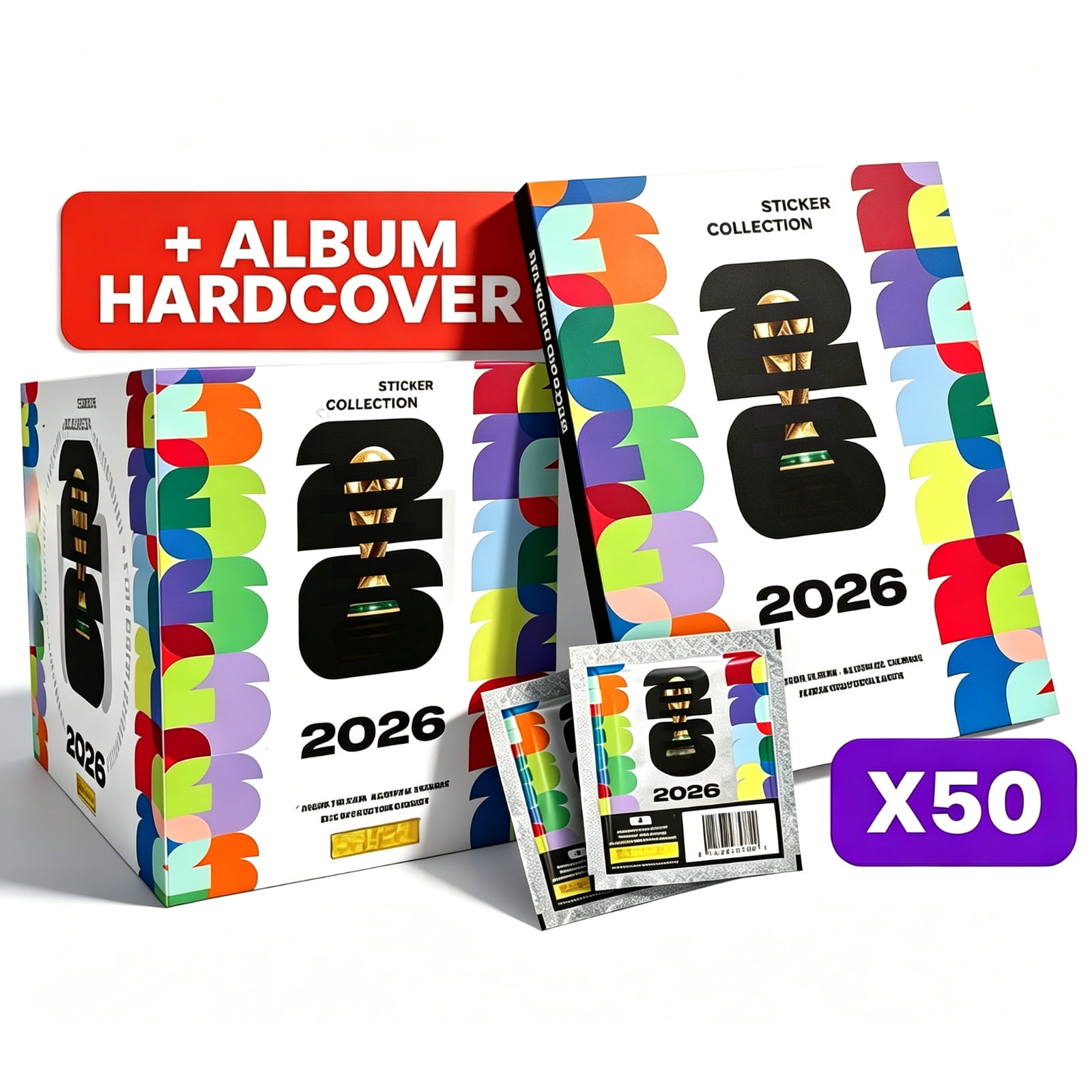 Hard Cover World Album Stickers, World Sticker Book 2026, Soccer Cup ...
