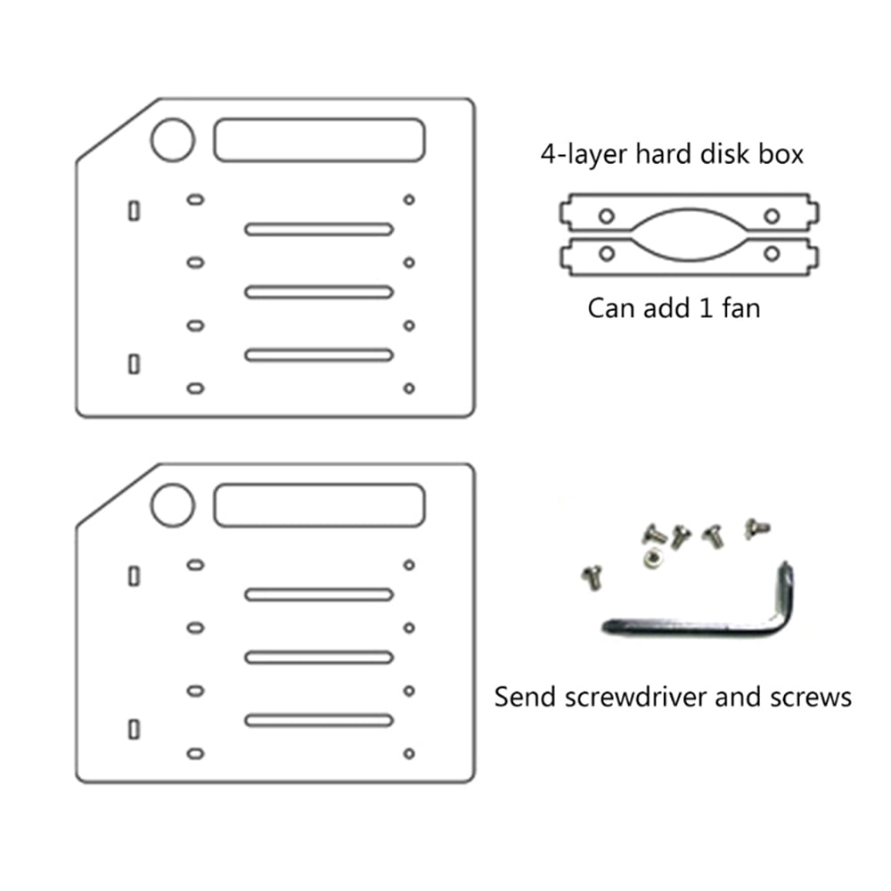 Hard Disk Bracket for 3.5in HDD Storage Bracket Organizer Case Rack ...