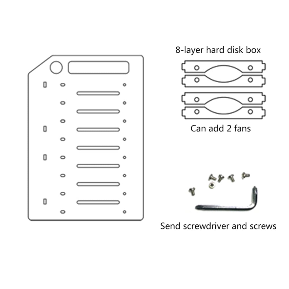 Hard Disk Bracket for 3.5in HDD Storage Bracket Organizer Case Rack ...