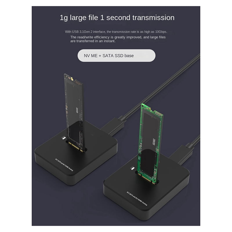 Hard Drive Base NVME/SATA Dual Protocol Type-C Hard Drive Base ...