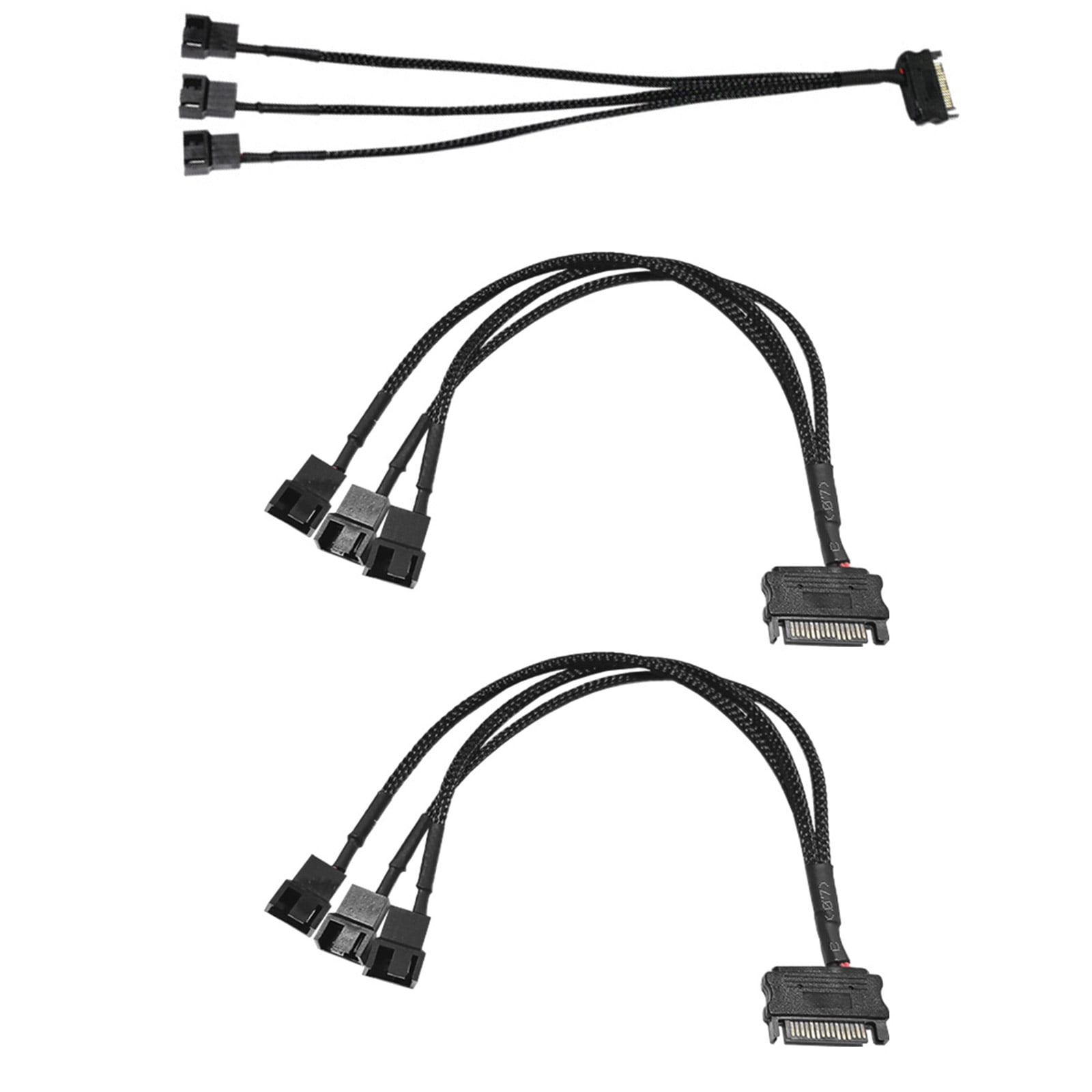 Hard Drive Power Supply Splitter Cable Cord 15Pin 1 to 3 4Pin Power ...